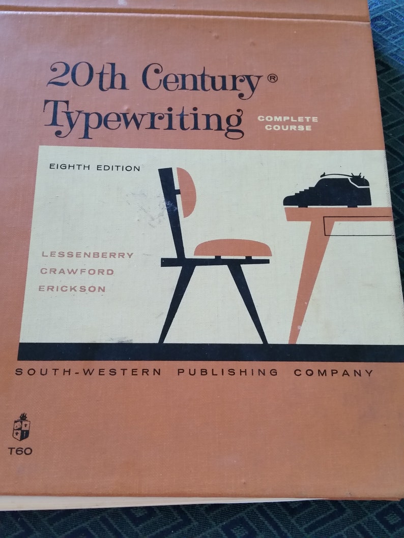 Vintage 1962 Typing Classroom Lesson Book Pages 8 Pages | Etsy