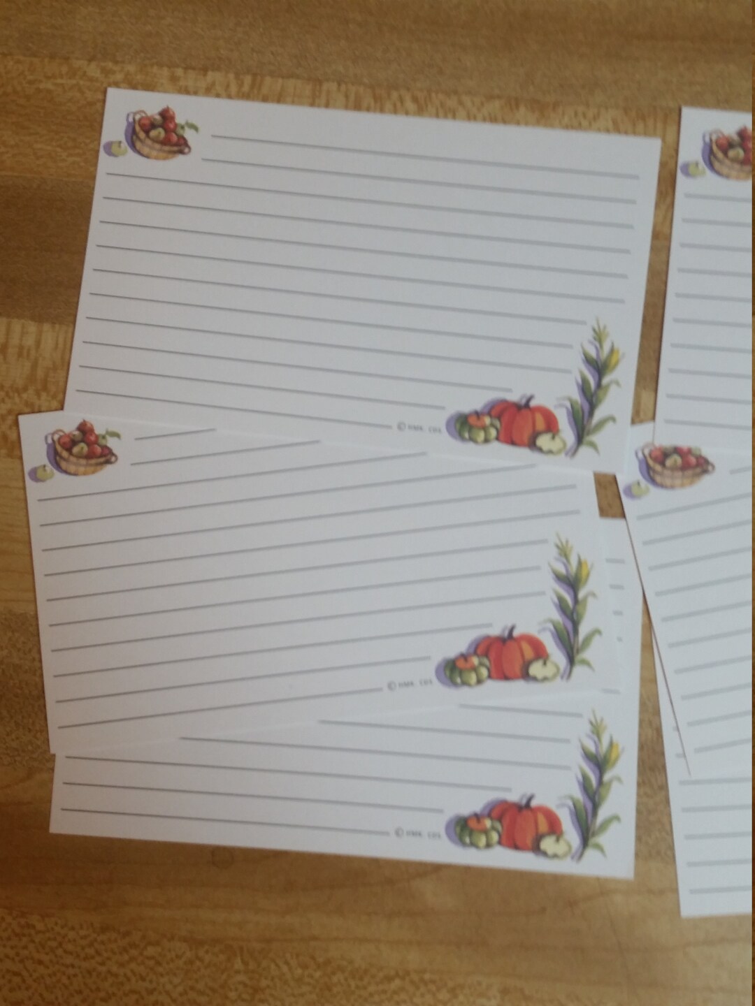 Vintage Recipe Cards Collection ~ 80s Hallmark Fall Harvest 6 Piece Set ...