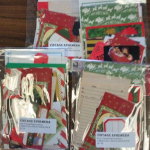 Christmas Mini Paper Pack / 20+ Pieces / Vintage & New / Collage Pack ...