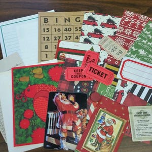 Christmas Mini Paper Pack / 20+ Pieces / Vintage & New / Collage Pack ...