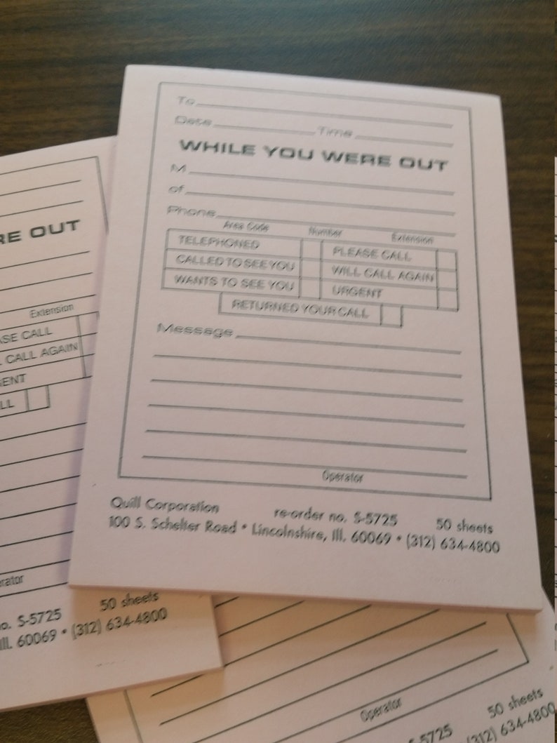 Vintage Pink Retro While You Were Out Note Pads Vintage - Etsy