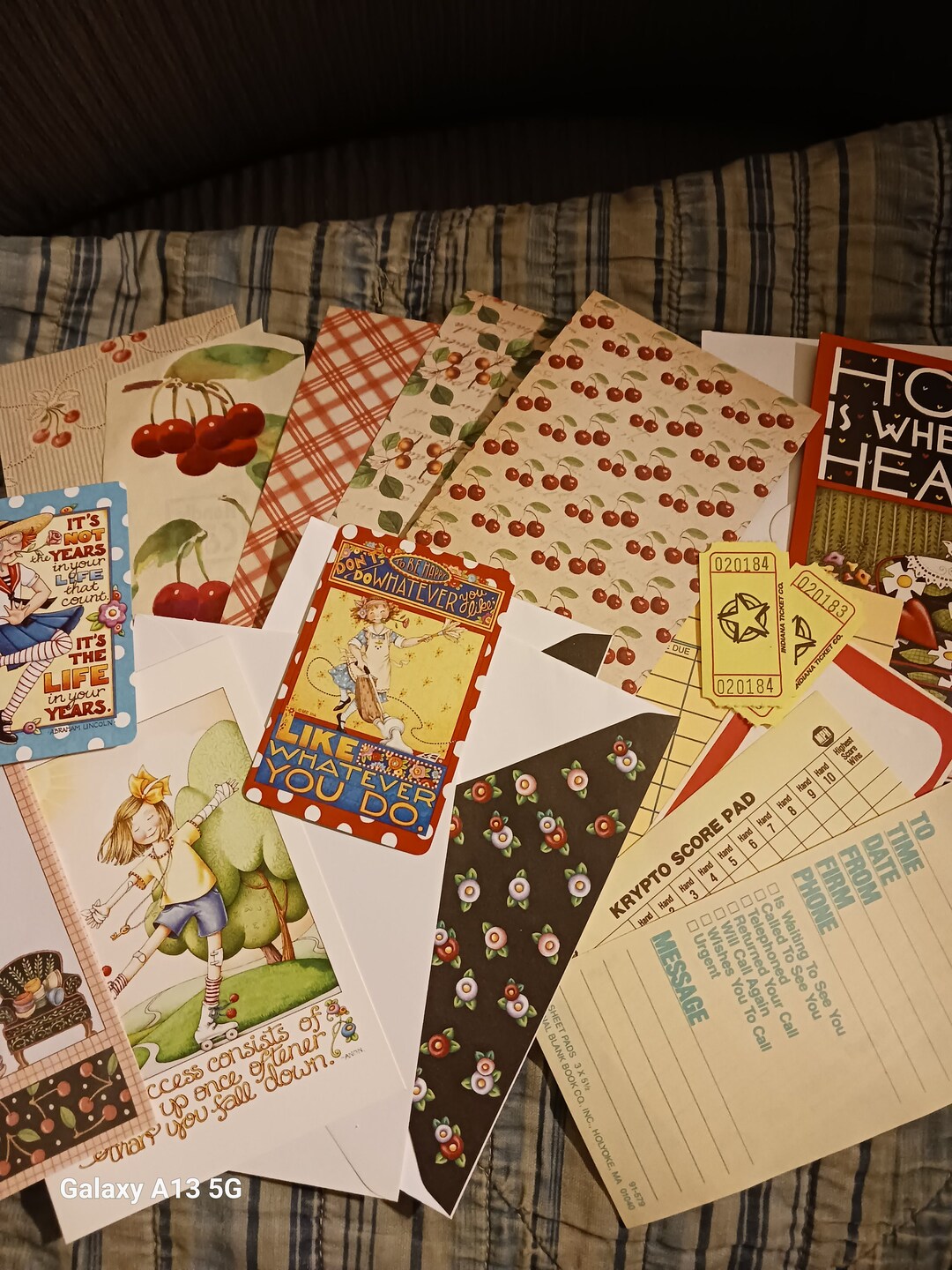 Mary Engelbreit Theme Stationery and Ephemera Inspiration Pack / Vintage & New / Collage Pack ...