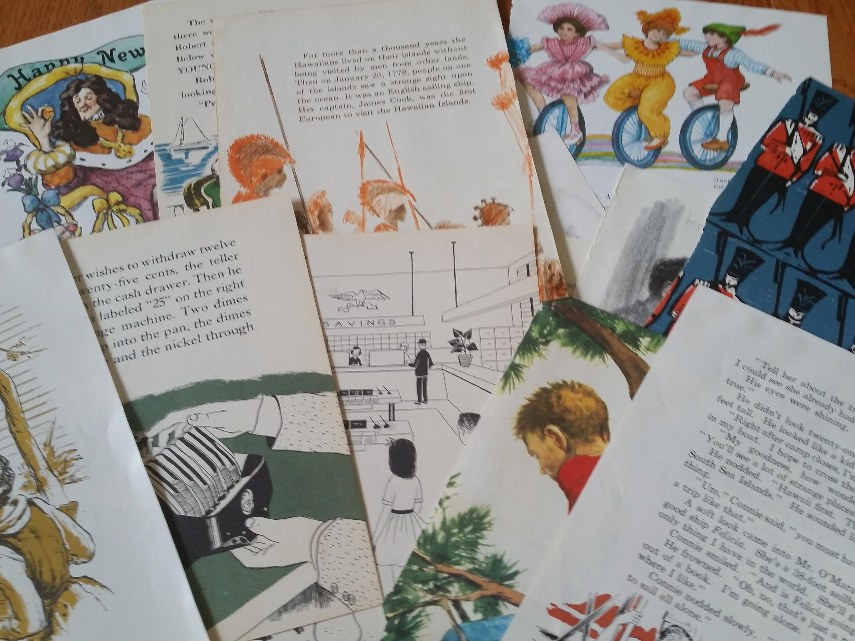 Vintage Children's Book Pages 12 pcVintage Paper | Etsy