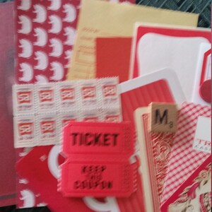 Red Ephemera Inspiration Pack / Project Life Journal / Vintage - Etsy