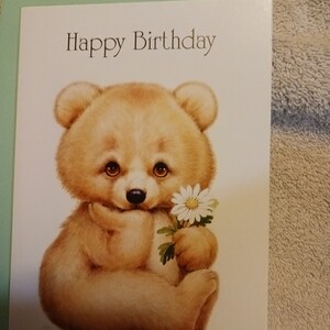 Vintage Birthday Card Ruth Morehead Cute Bear With Daisygc9 - Etsy