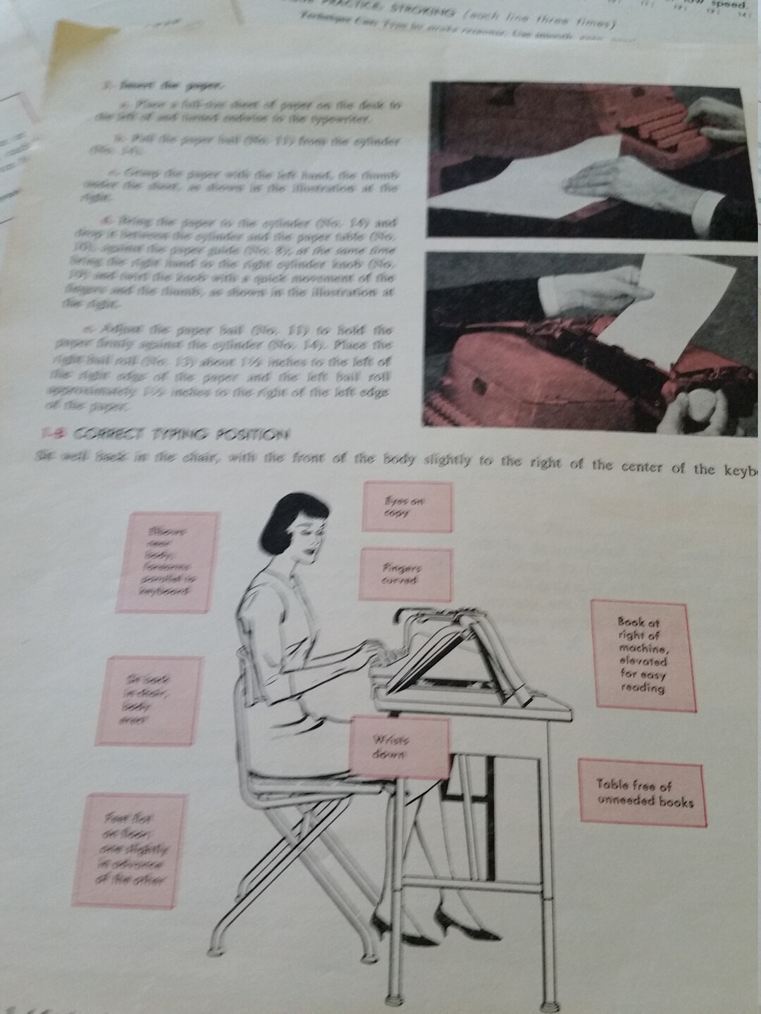 Vintage 1962 Typing Classroom Lesson Book Pages 8 Pages - Etsy