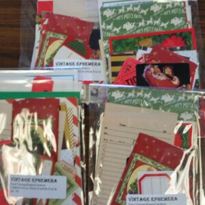 Christmas Mini Paper Pack / 20+ Pieces / Vintage & New / Collage Pack ...