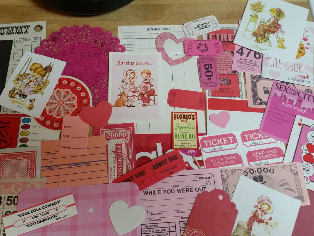 Huge Holly Hobbie Valentine Inspiration Kit #1 / 50+ Pieces / Vintage ...