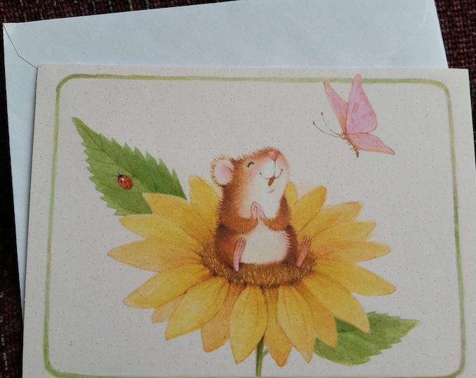 Vintage Greeting Card -heartline Hallmark Cards - Blank Card - Cute ...