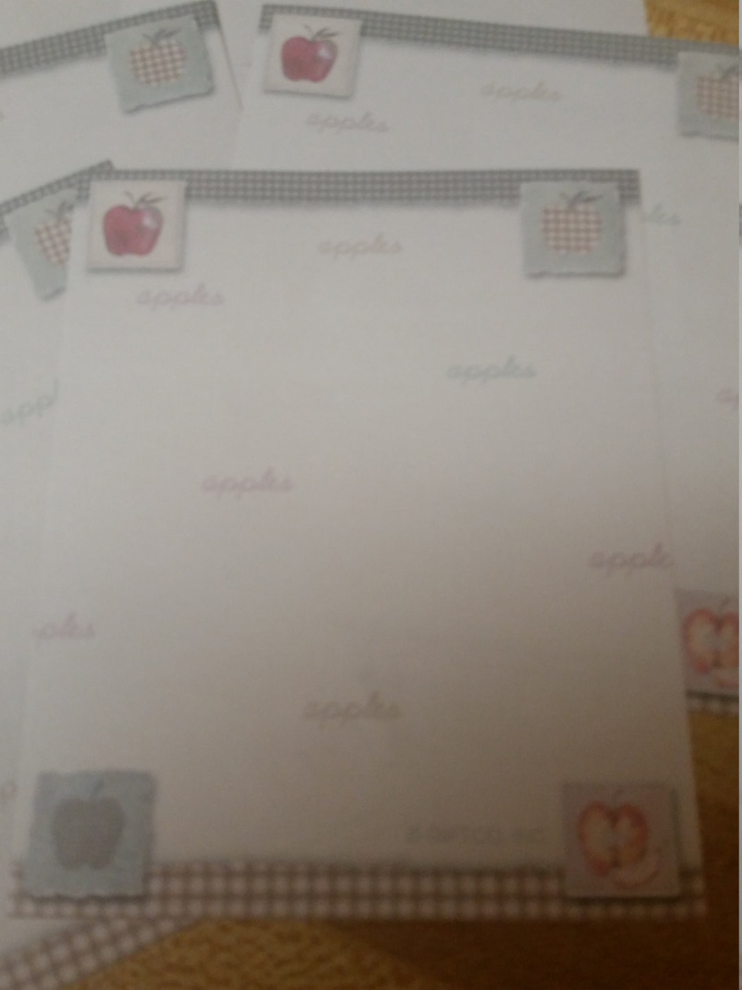 Apples Memo Sheets for Journaling & Scrapbooking * 8 Sheets * Paper ...