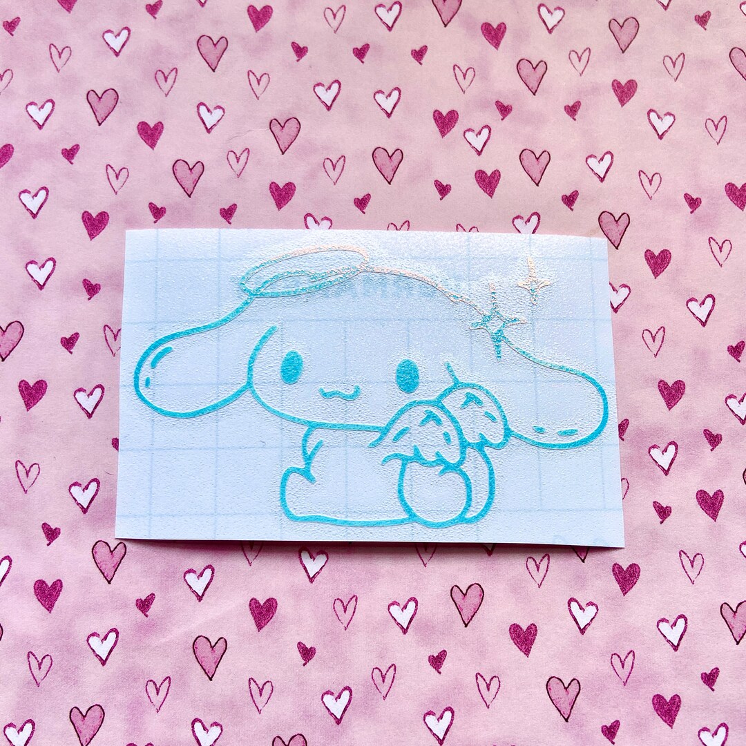 Cinnamon Roll Angel Bunny Car Decal Car Sticker Cute Car Decal Kawaii ...