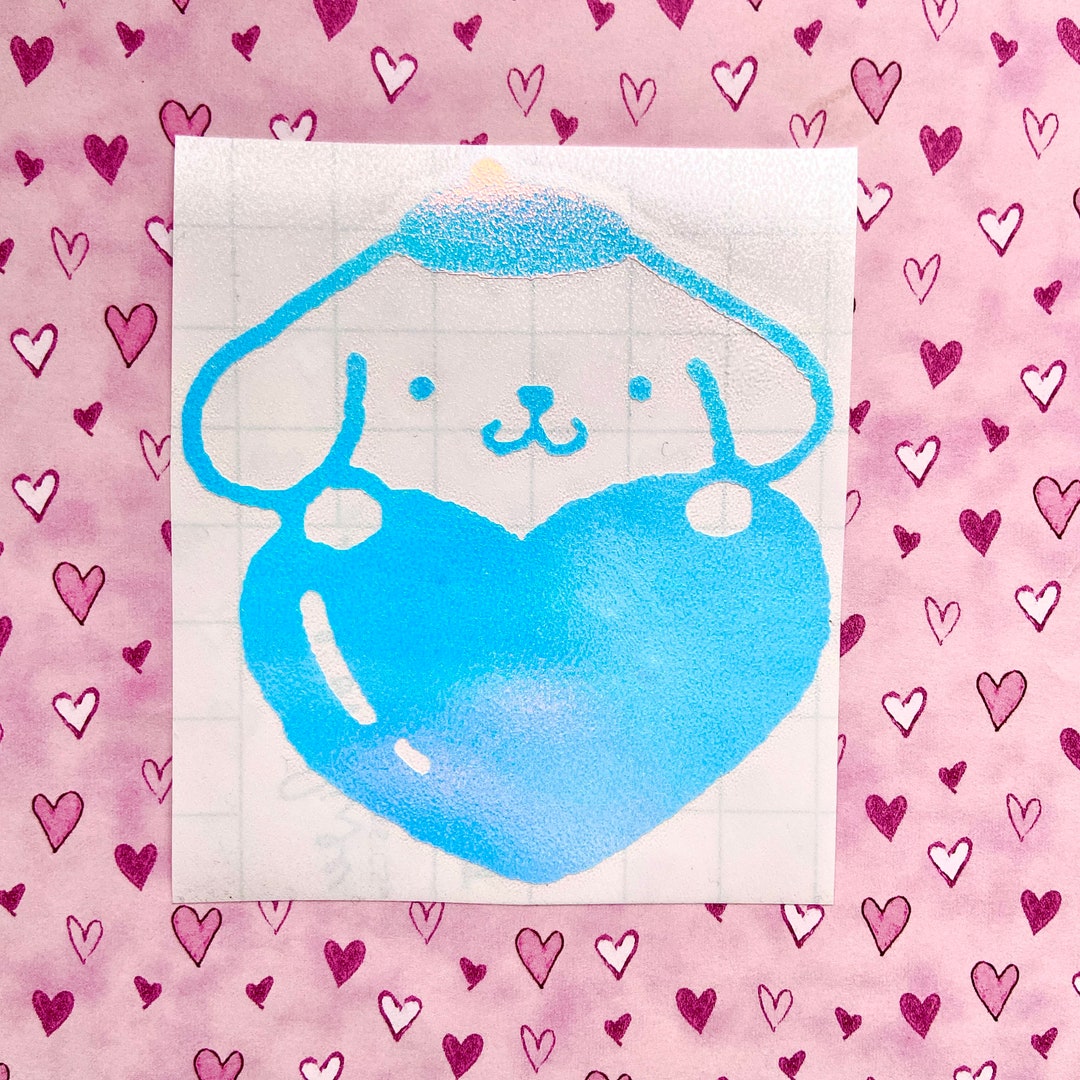 Pompompurin Heart Waterproof Decal Sticker - Etsy