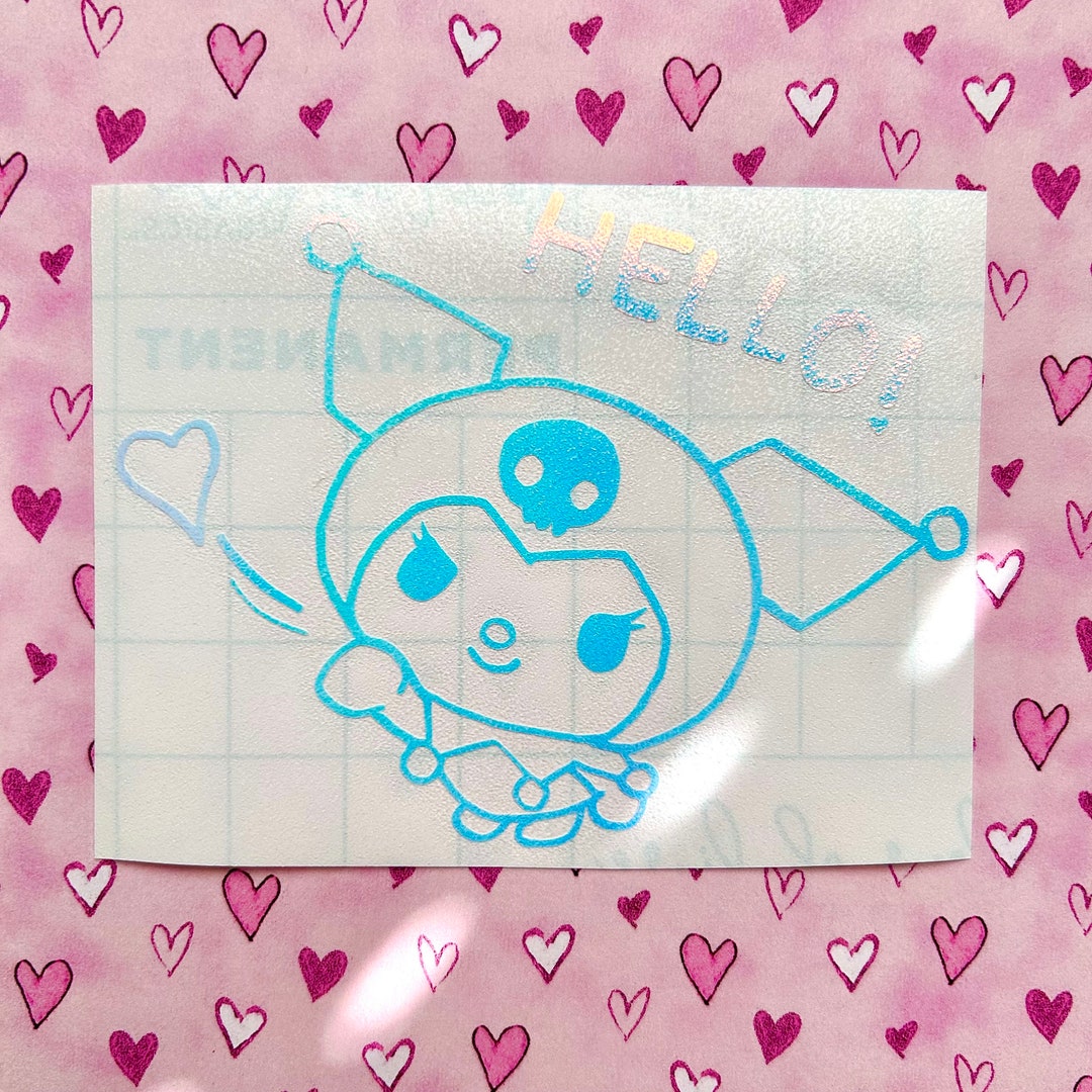 Kuromi Hello Waterproof Decal Sticker - Etsy