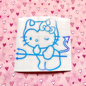 Hello Kitty Evil Devil Costume Waterproof Decal Sticker - Etsy