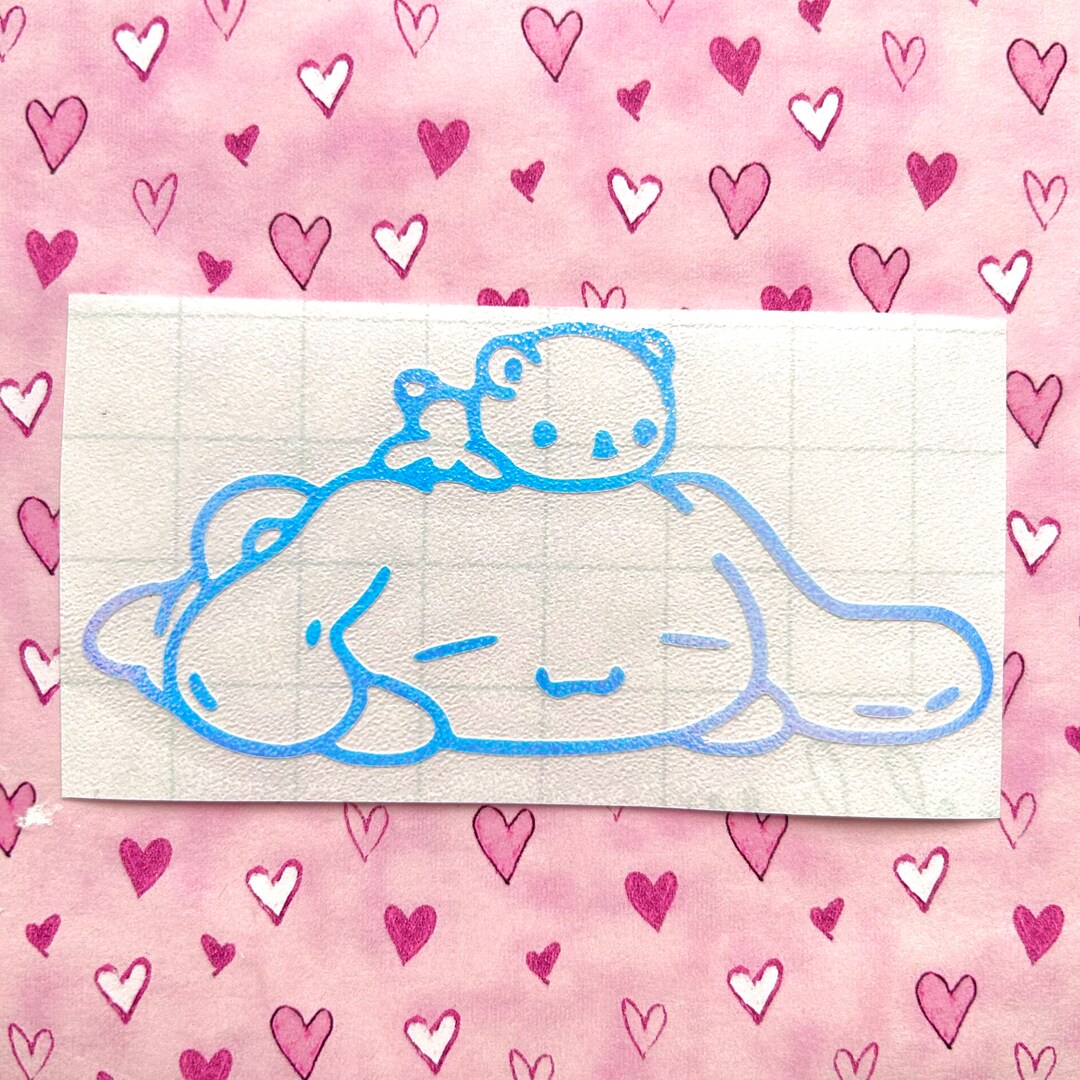 Sleeping Cinnamon Roll Car Decal Car Sticker Cute Car Decal Kawaii Car ...