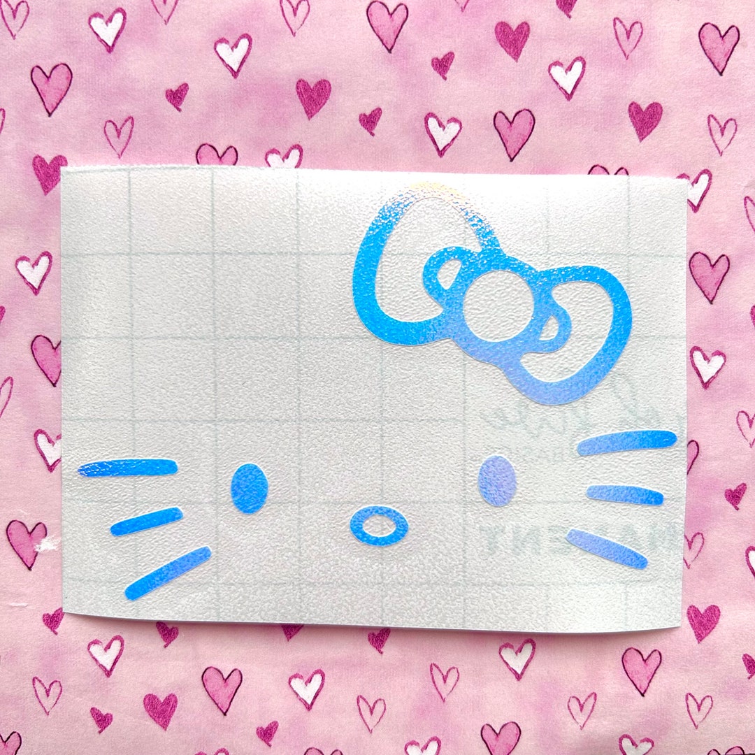 Kitty Decal Cat Car Decal Kitty Car Sticker Cute Cat Car Decal Kawaii Cat Car Sticker Kitty ...