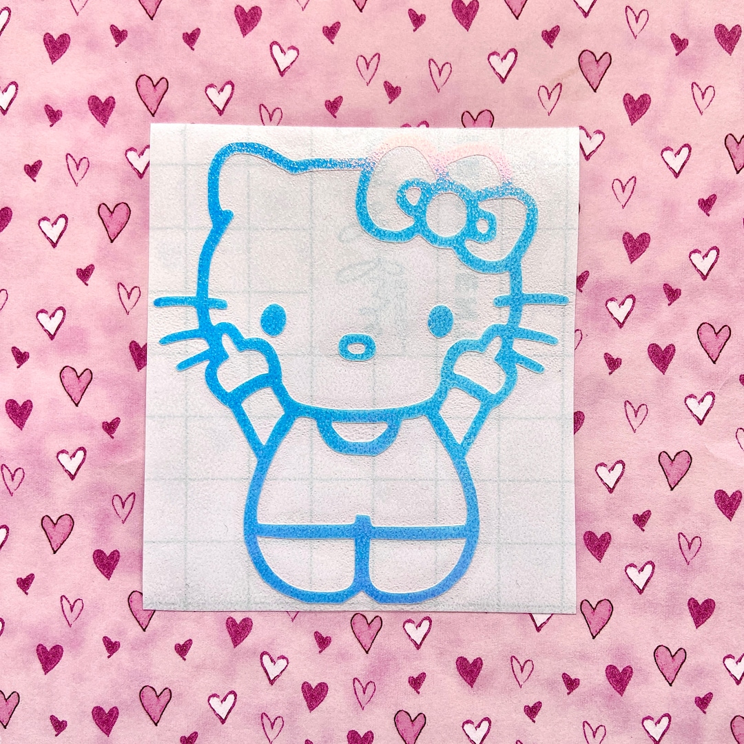 Hello Kitty Middle Finger Waterproof Car Decal Car Sticker Cute Car ...