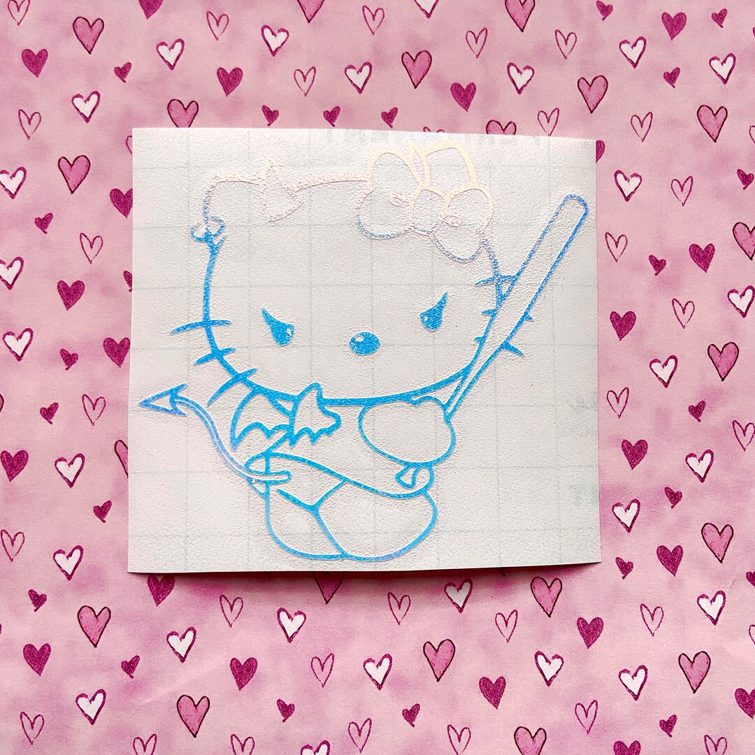Hello Kitty Evil Bat Wings Waterproof Decal Sticker - Etsy