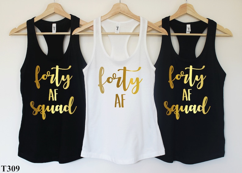 Forty and Fabulousforty Af40th Birthday Shirtbirthday - Etsy