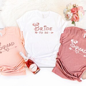 Bachelorette Party Shirts,disney Bride T-shirts,disney Bride Squad ...