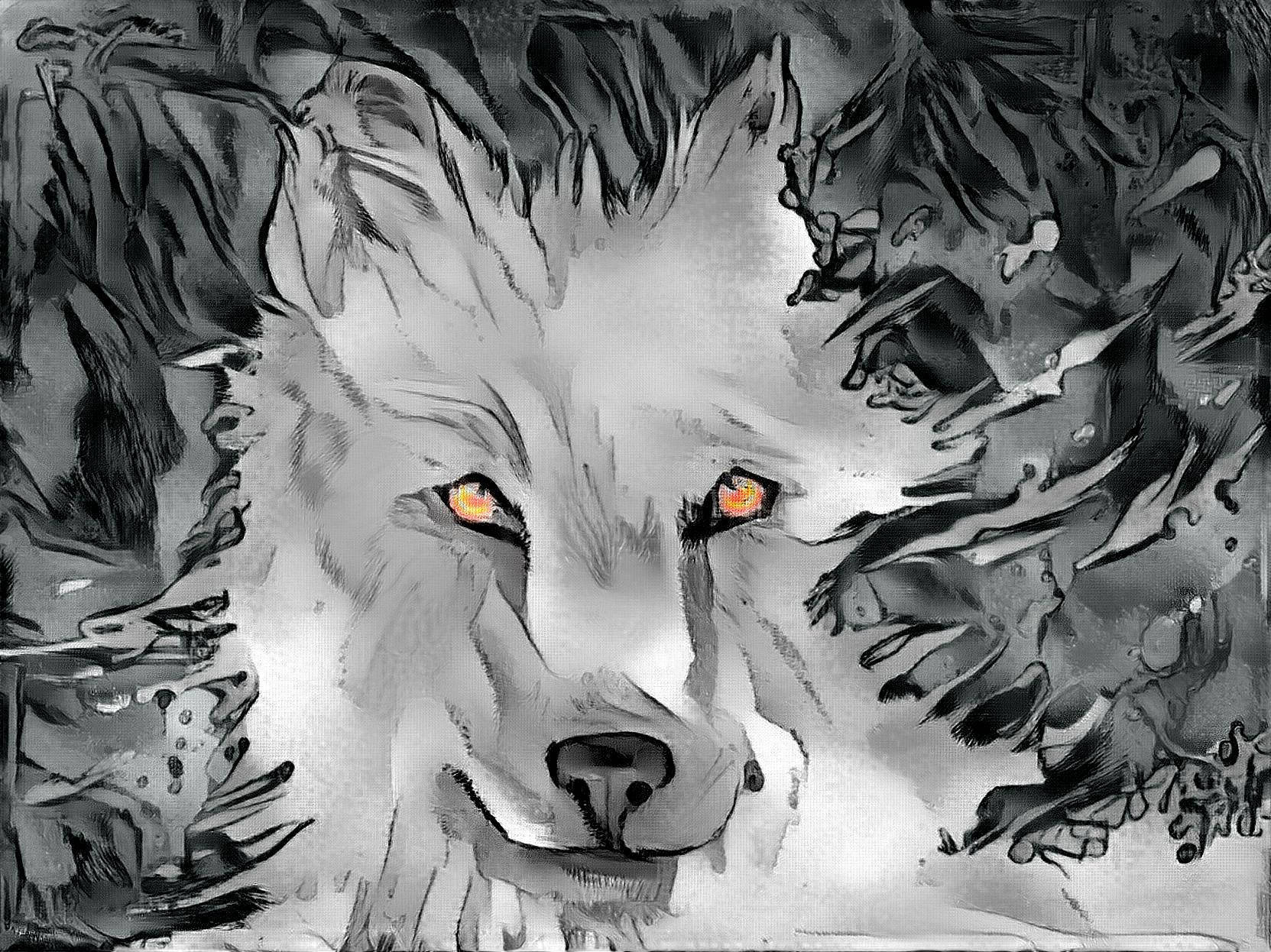 Dire Wolf Canvas Dire Wolf Art Dire Wolf Print Dire Wolf | Etsy