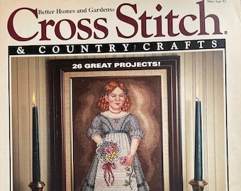 Cross Stitch and Country Crafts Magazine 1992 - Etsy