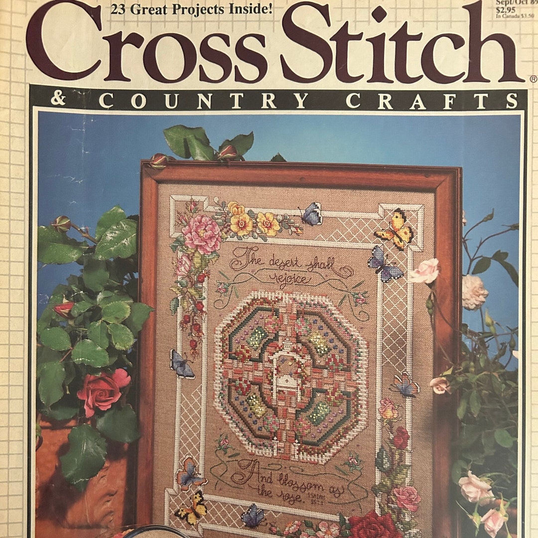 Cross Stitch & Country Crafts Magazine Vintage Sept/oct 1989 - Etsy