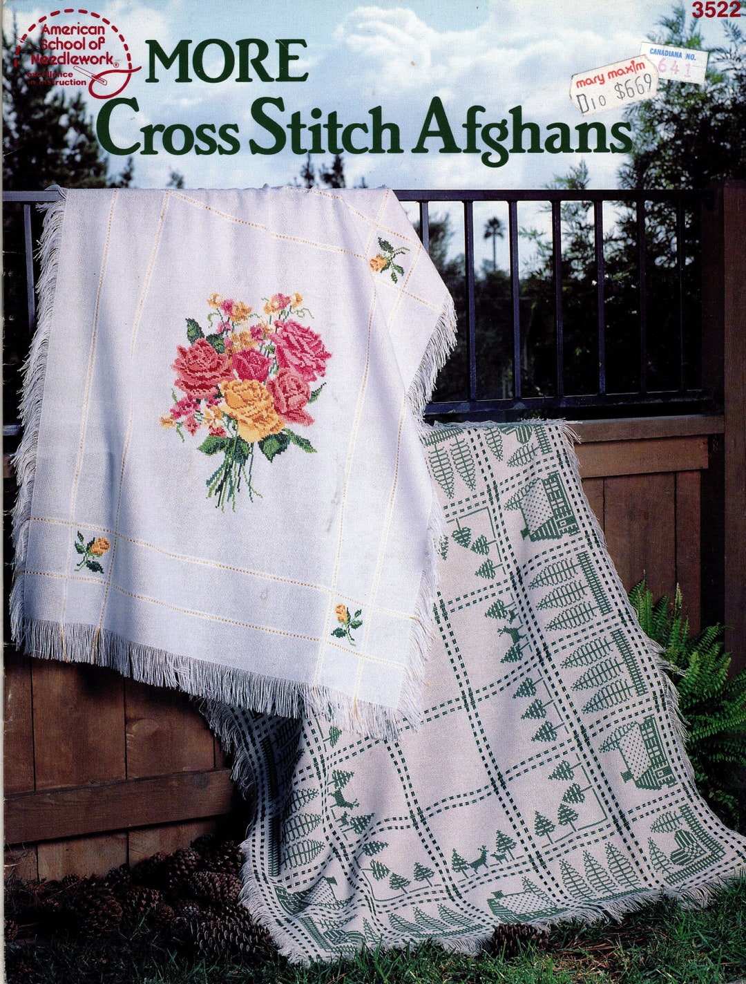More Cross Stitch Afghans Cross Stitch Leaflet - Etsy
