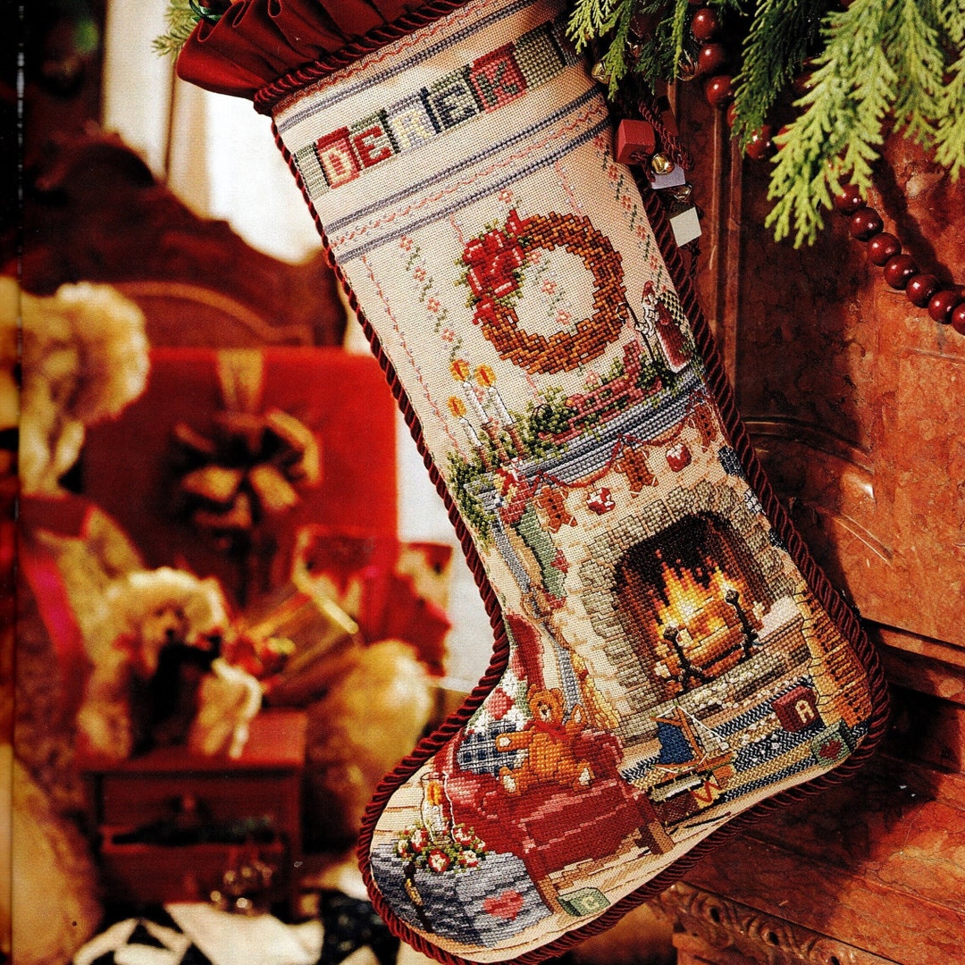 Cozy Christmas Stocking Cross Stitch Pattern INSTANT DOWNLOAD - Etsy