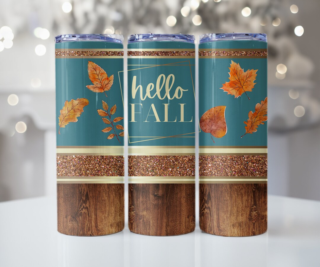 Hello Fall 20oz Skinny Tumbler Wrap - Etsy