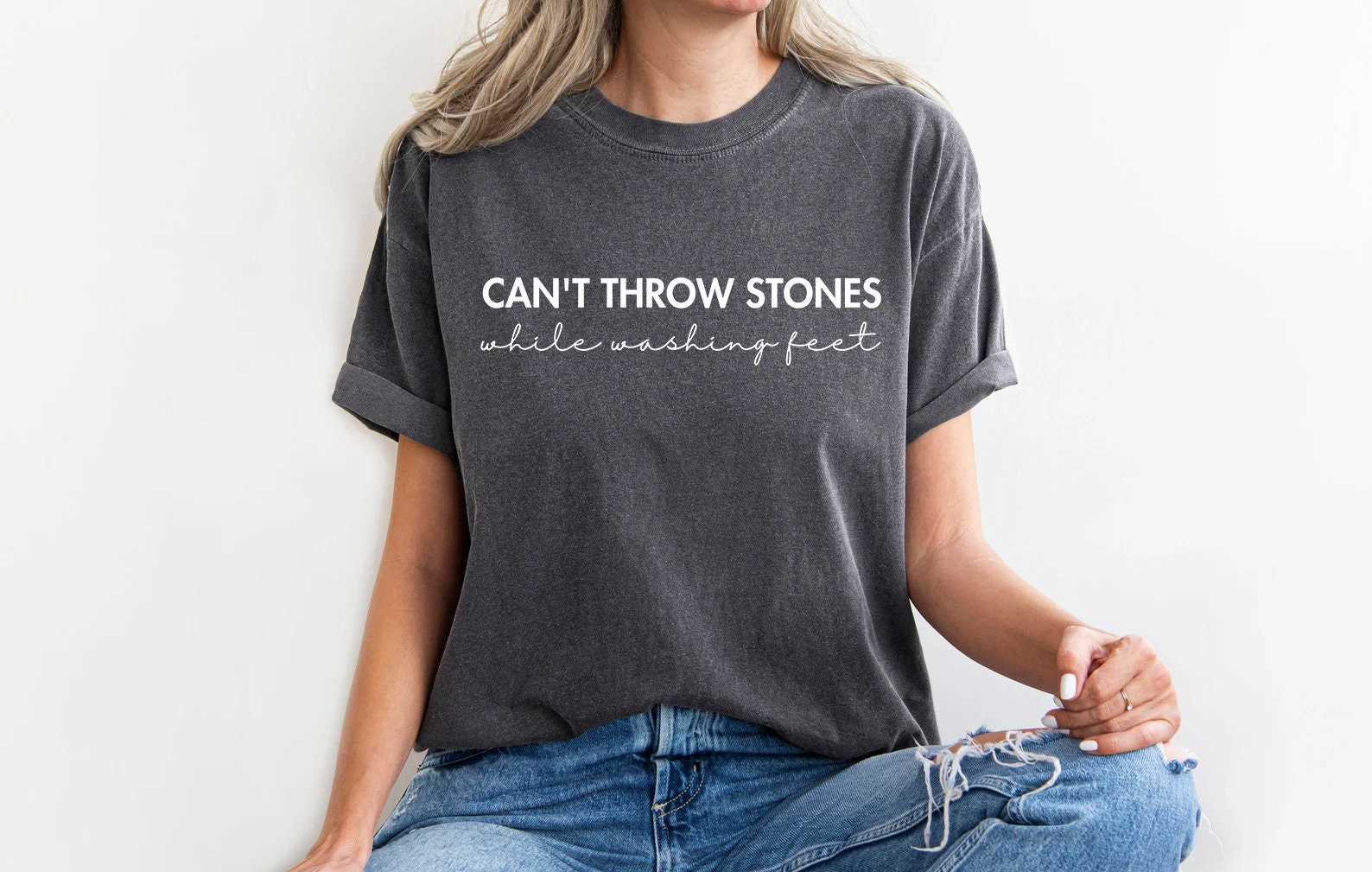 Can't Throw Stones While Washing Feet .png - Etsy