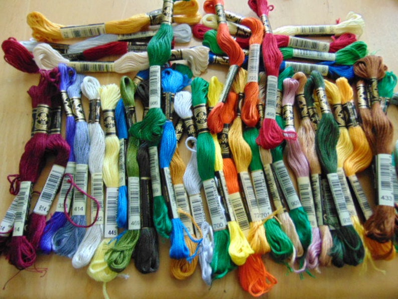 DMC Mixed Lot of Embroidery Floss - Etsy