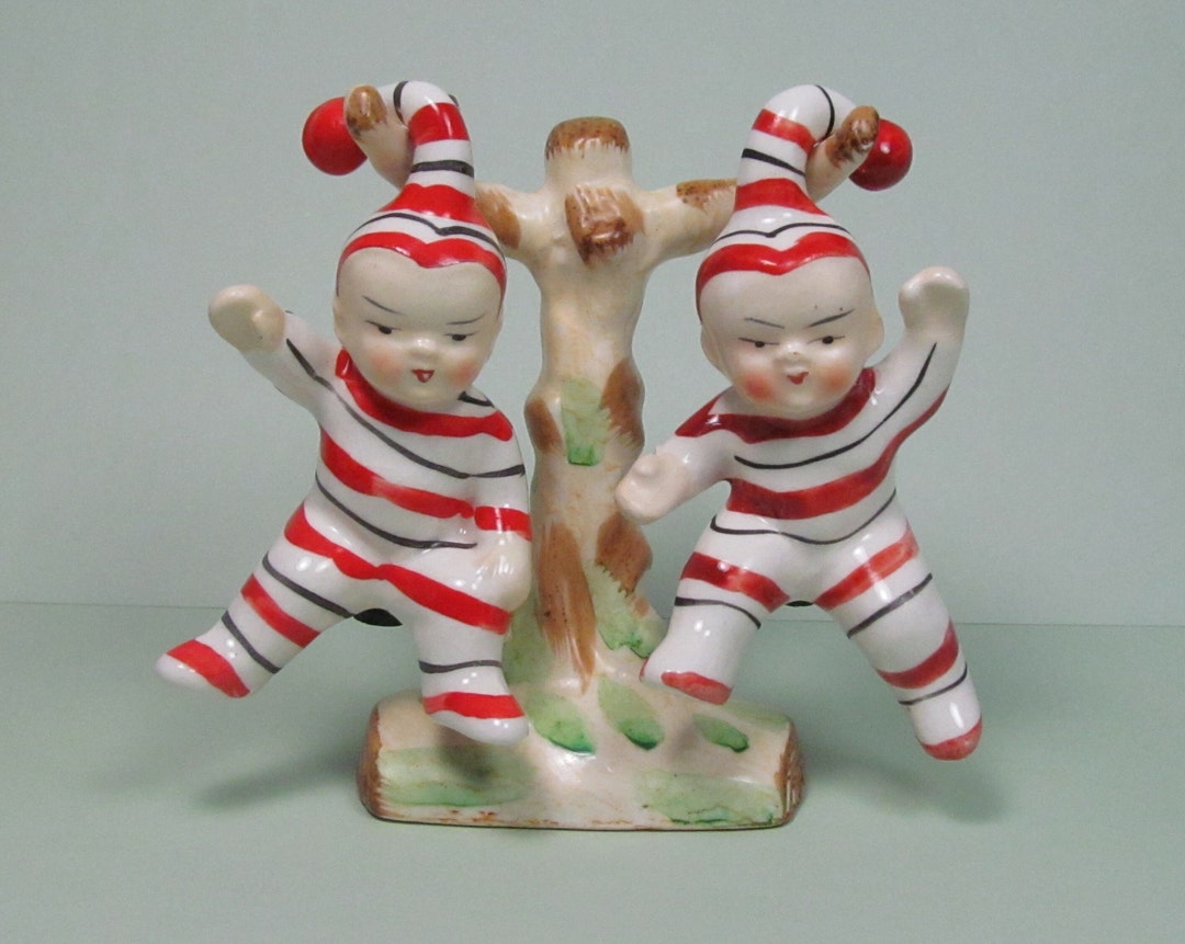 Nippon Yoko Boeki Co. VTG Christmas Candy Cane Pixies Salt & Pepper ...