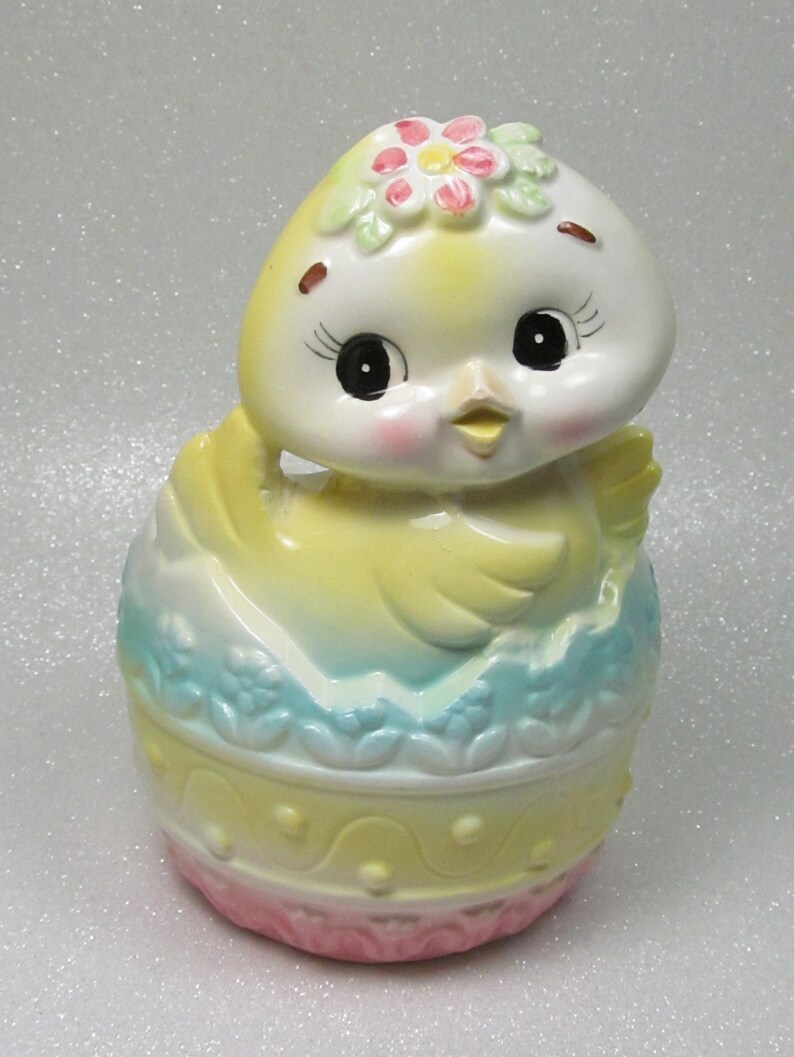 Rubens Vintage Adorable Big Eye Chick Sitting in Pastel Broken - Etsy