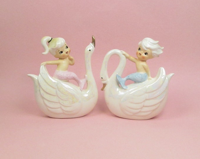 Vintage Bradley Kenmar Wall Mermaids Hanging Plaques Figurines Kitschy ...