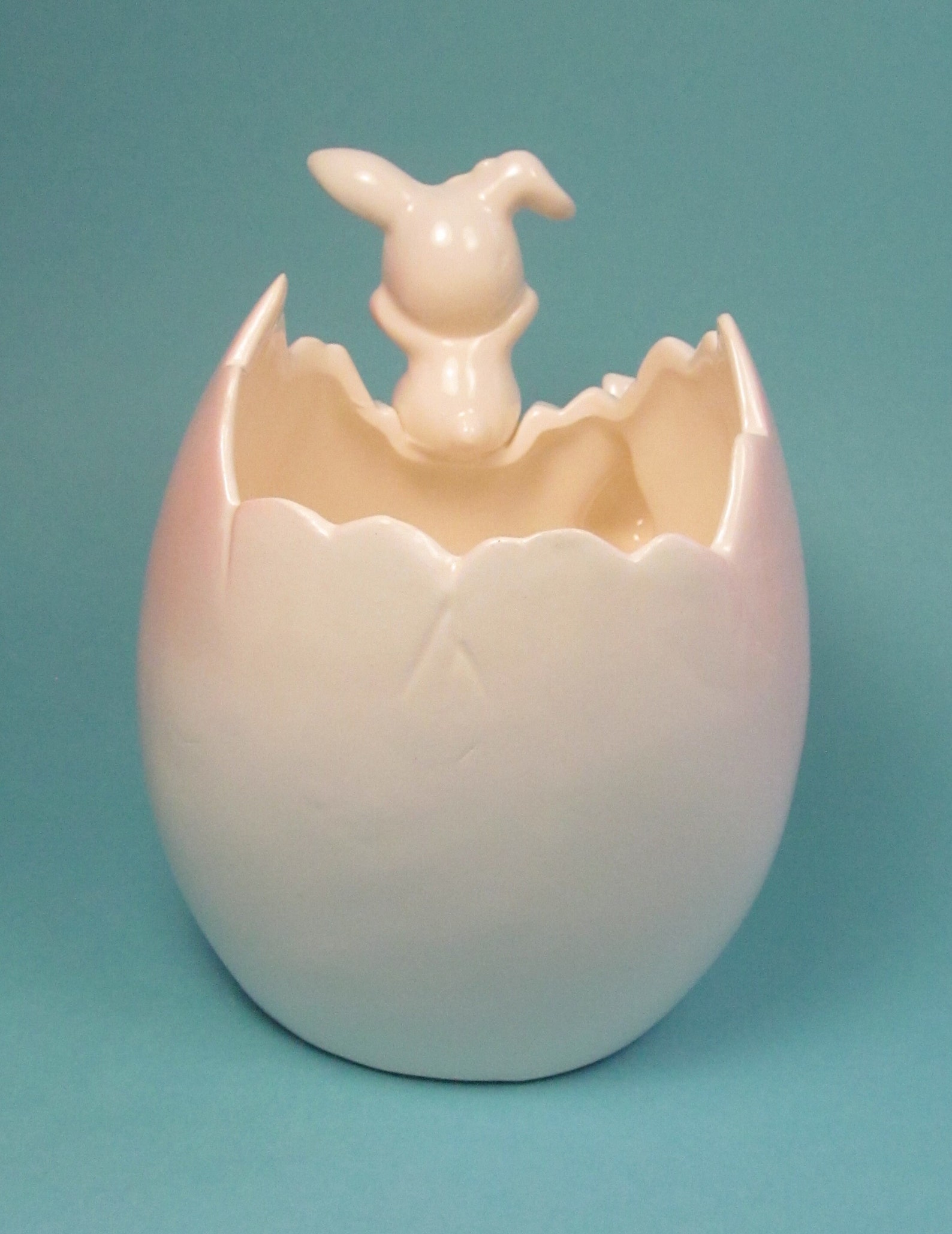 Vintage Kitsch Pink & White Bunny Rabbit Pair Sitting on - Etsy