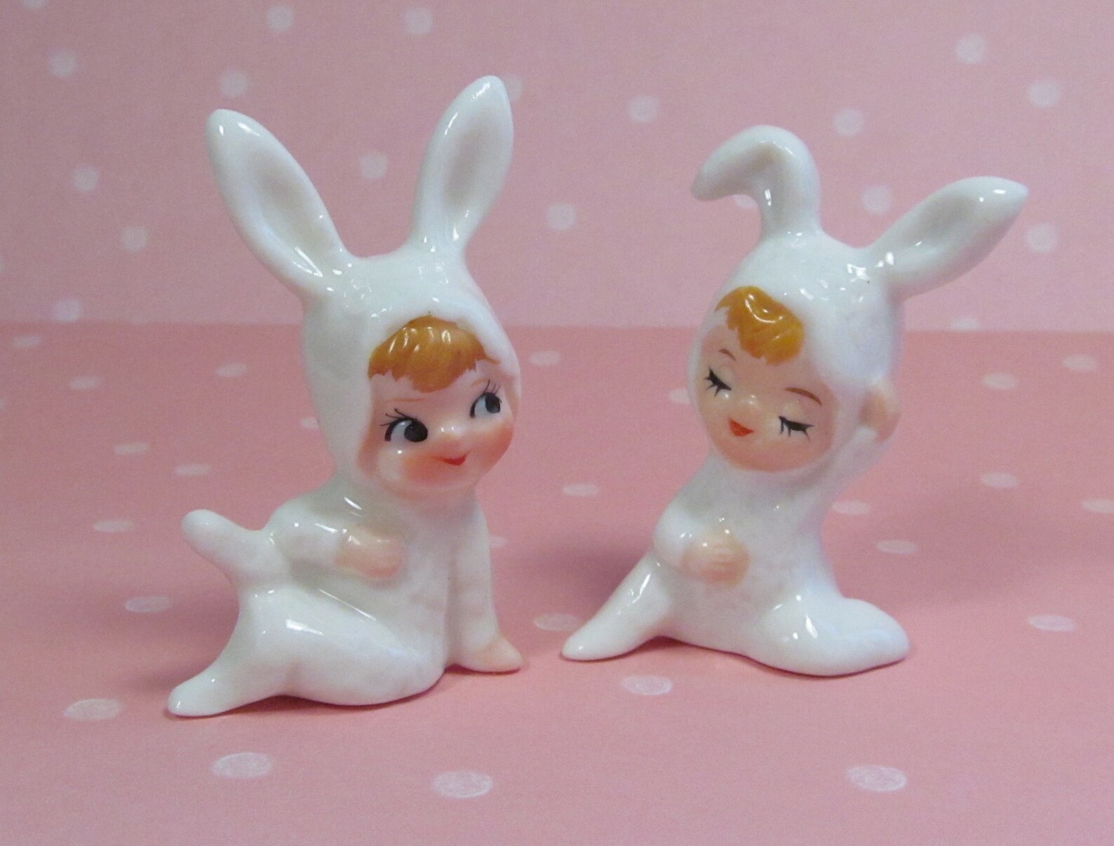 Treasure Master HTF Adorable Bone China Miniature Bunny Rabbit Pixie ...