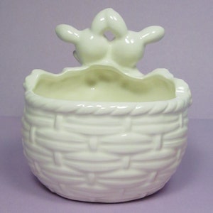 Norcrest Vintage Adorable Bunny Rabbit Pair Sitting A Top Blush Pink ...