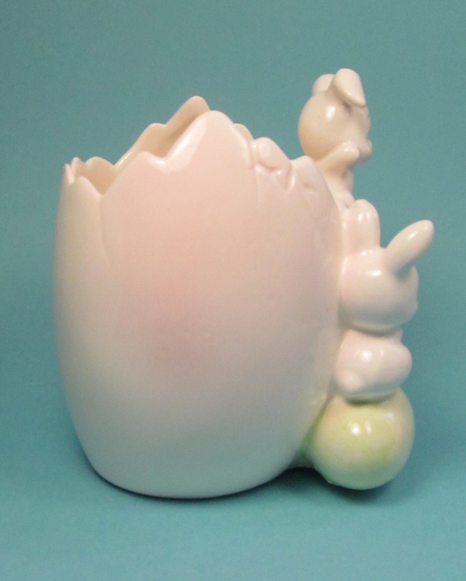 Vintage Kitsch Pink & White Bunny Rabbit Pair Sitting on - Etsy