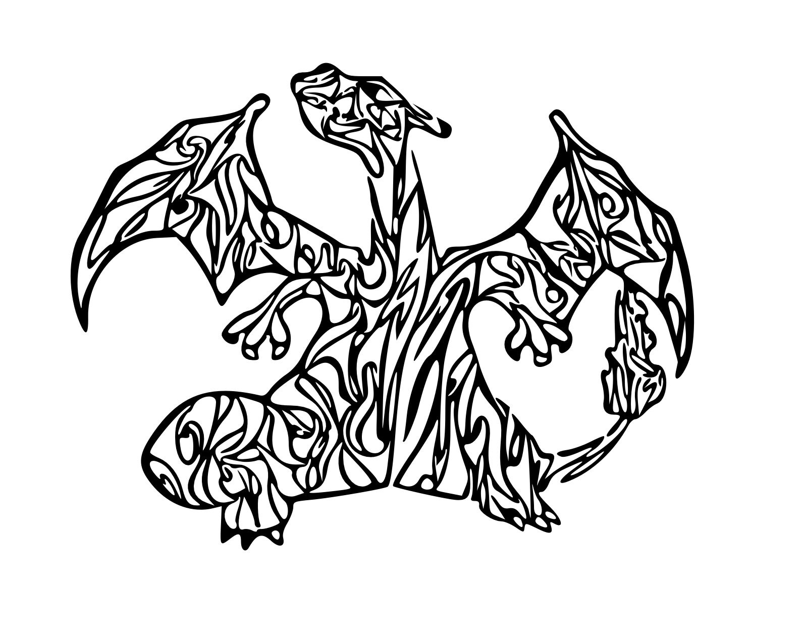 Pokémon Tribal Charizard Svg - Etsy