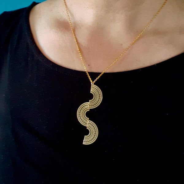 Zig Zag Necklace - Etsy