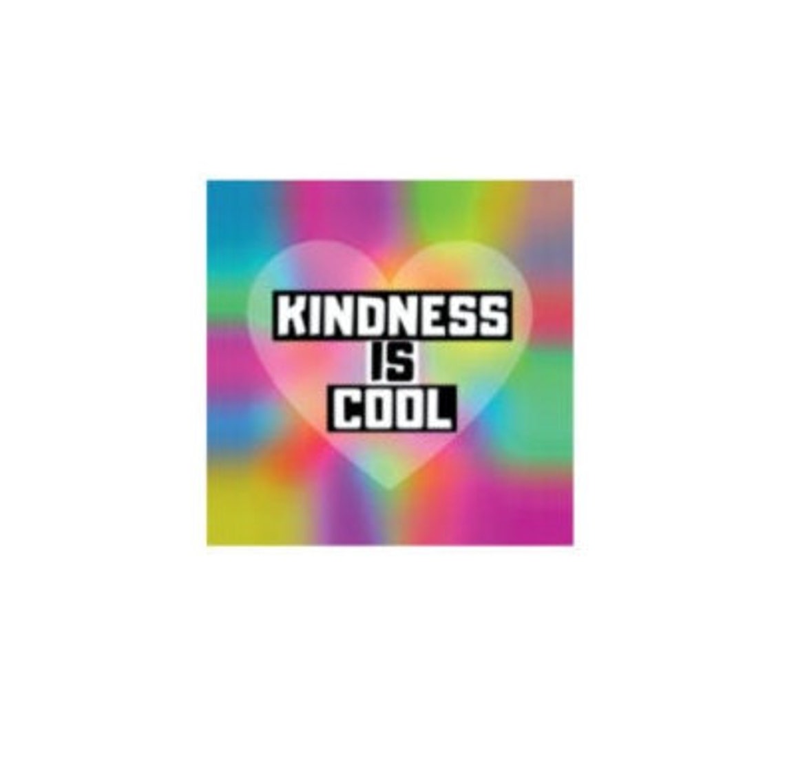 Kindness is Cool Rainbow Heart Pride Sticker | Etsy