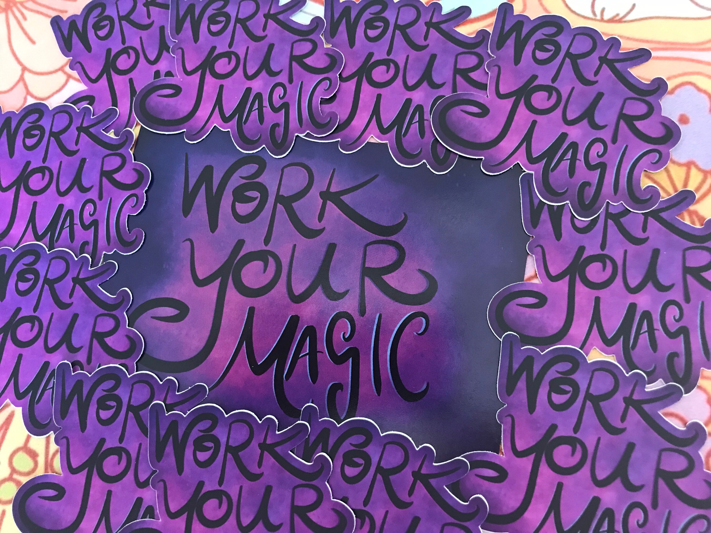 Work Your Magic Positive Purple Sticker | Etsy