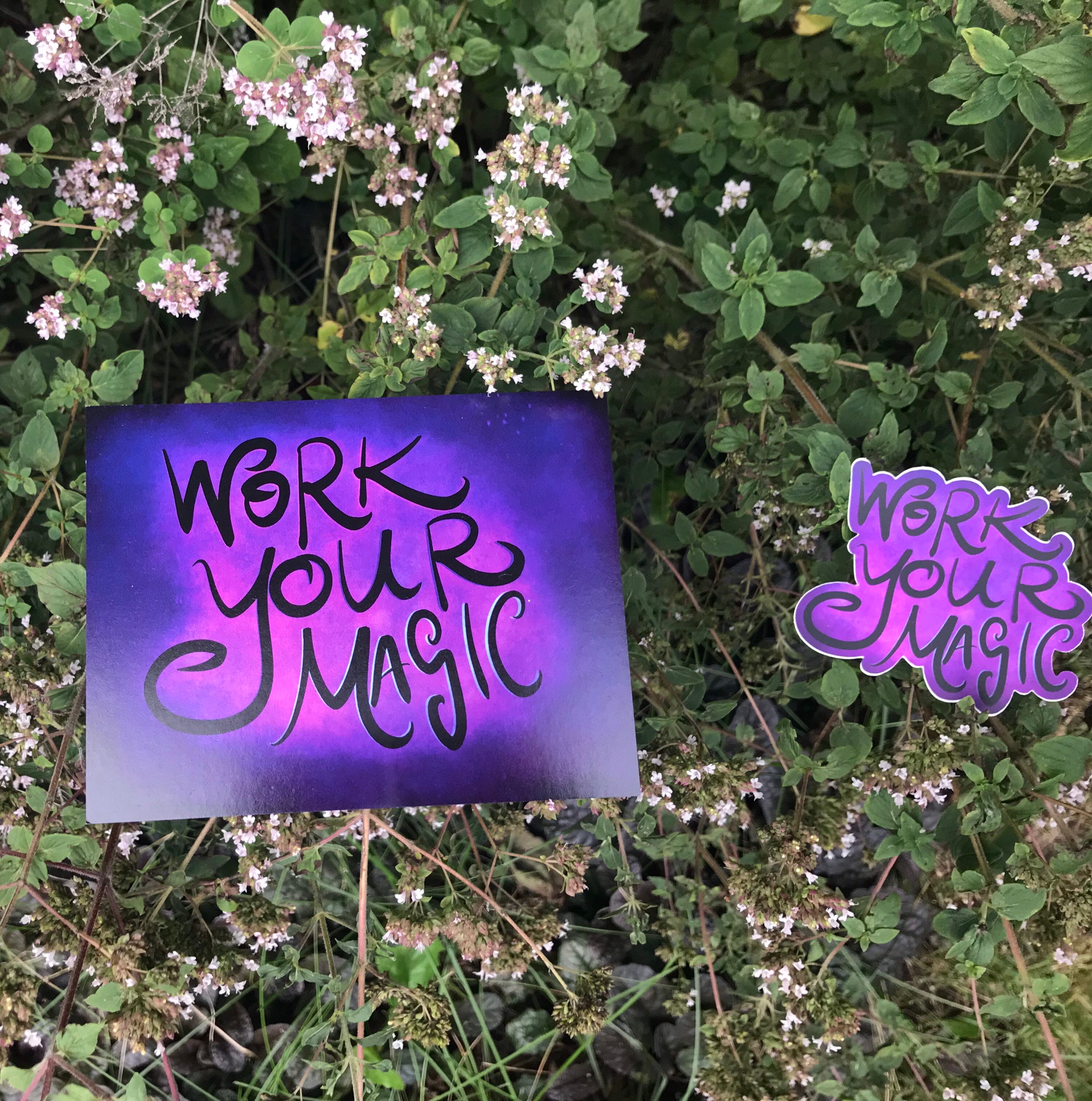 Work Your Magic Positive Purple Sticker | Etsy