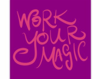 Work Your Magic Positive Purple Sticker - Etsy UK
