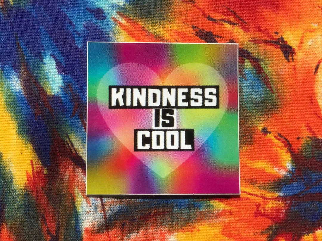 Kindness is Cool Rainbow Heart Pride Sticker - Etsy