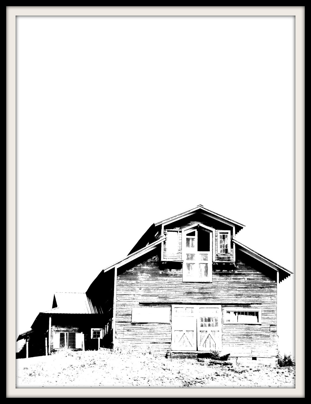 Barn Printable Art, Rustic Barn & Farm Print, Black and White Barn ...