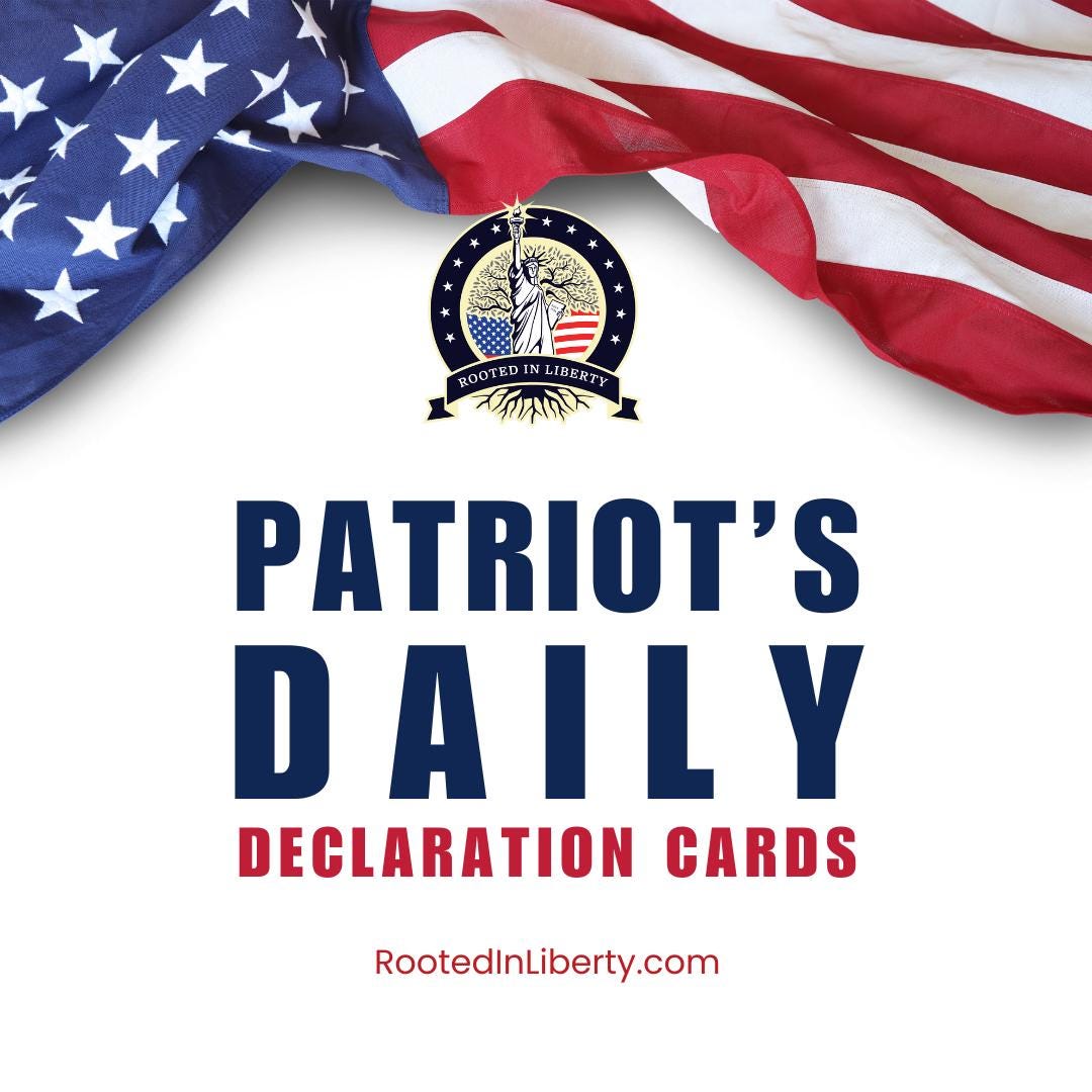 Patriot’s Daily Declaration Cards - Etsy