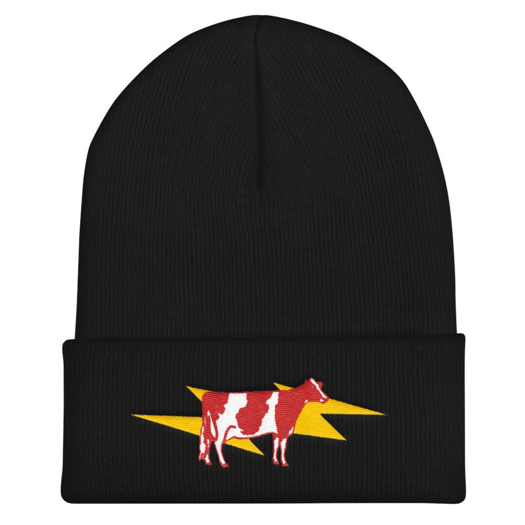 Electric Cow Cuffed Beanie - Etsy