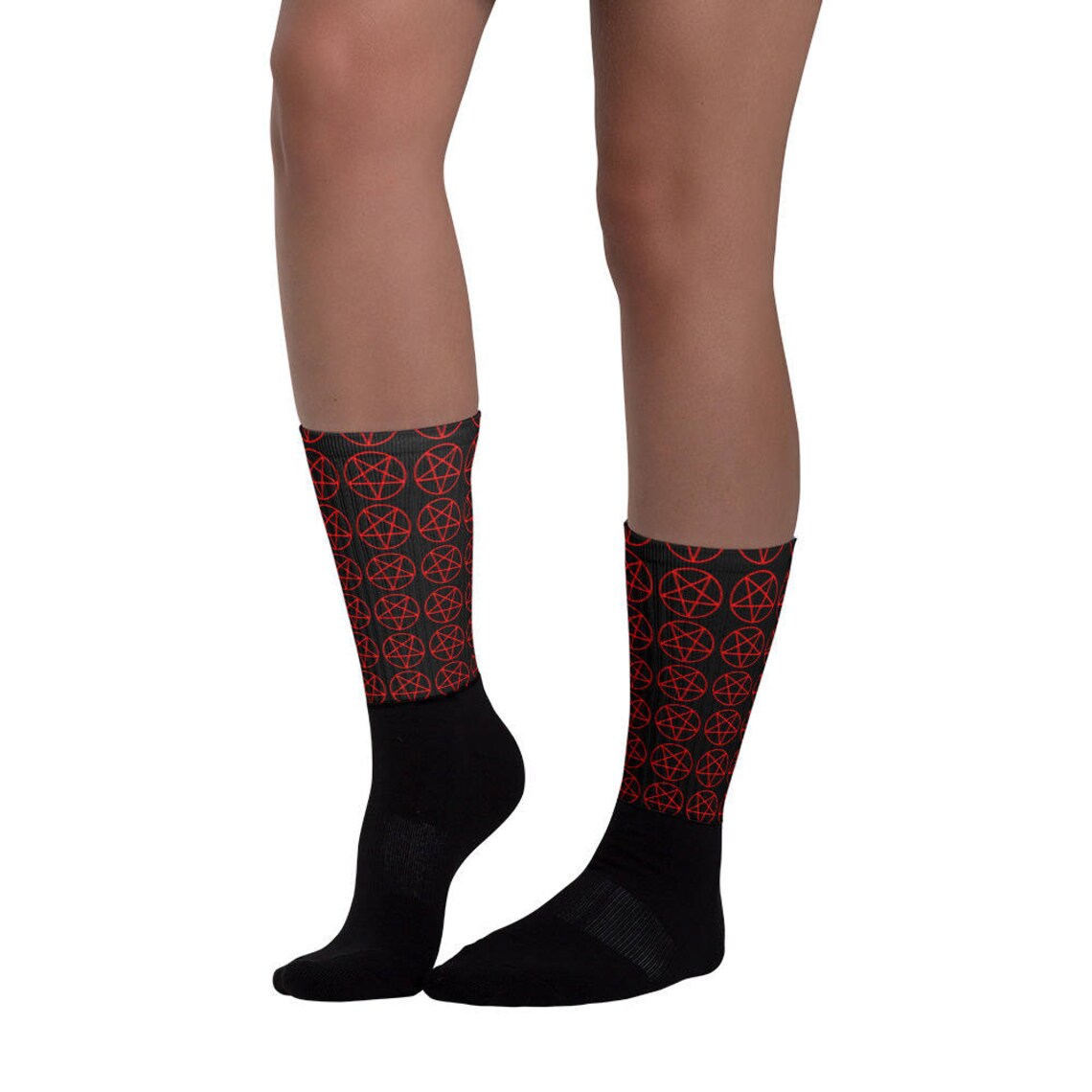 Pentagram Black Foot Socks - Etsy